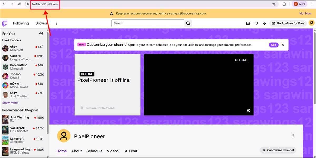 How to Find Your Twitch Channel or Profile URL