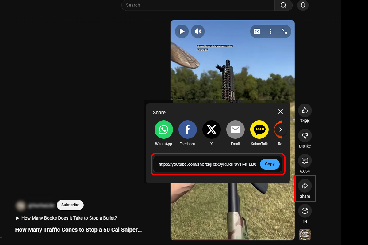 How to Share a YouTube Shorts URL