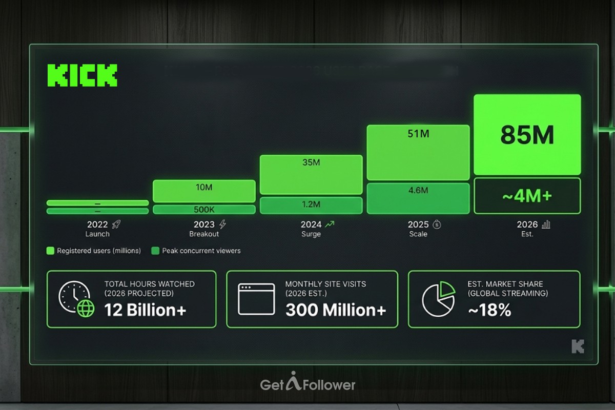 Kick User Statistics 2026: Audience, Viewership & Revenue Data